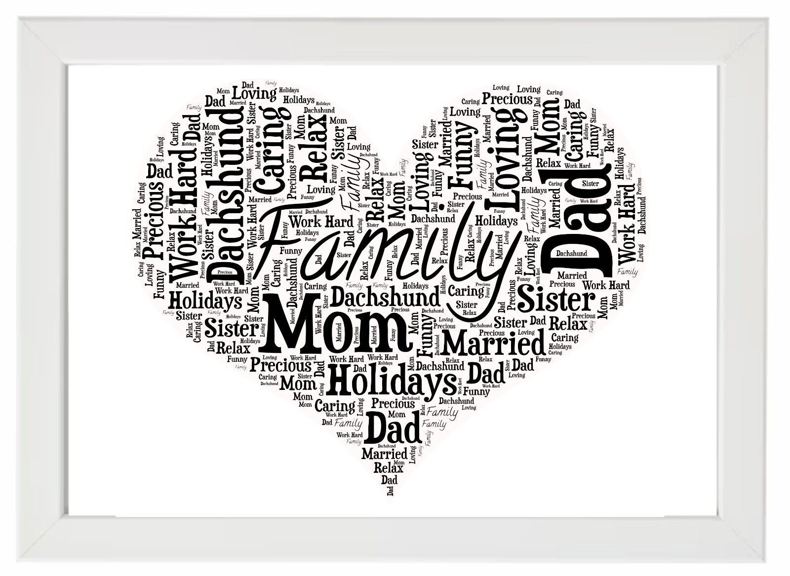 Love Family Word Art