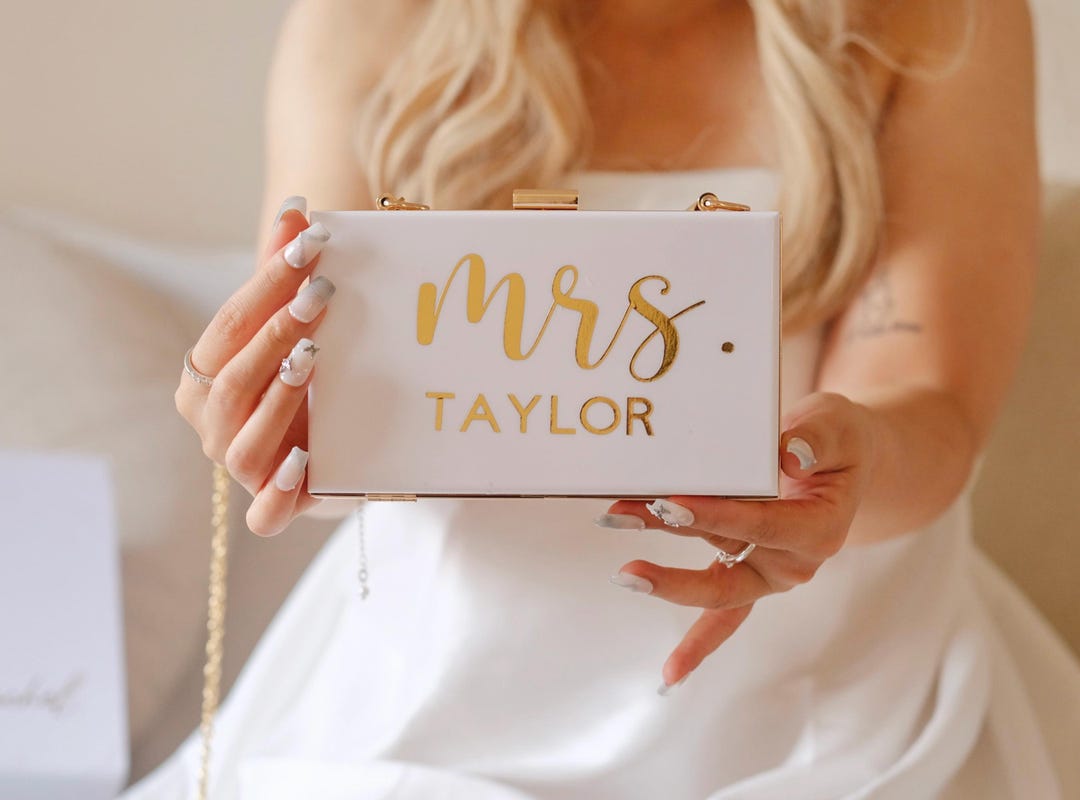 Mrs Purse Bride, Clutch Purse for Wedding, Bridal Clutc, Custom Gift ...