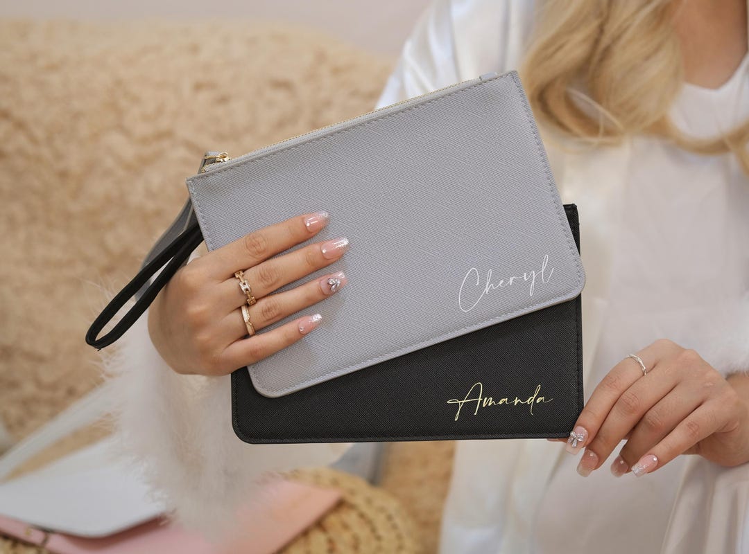 Personalized Clutch Bag, Personalize Bag, Monogram Gift for Her, Maid ...