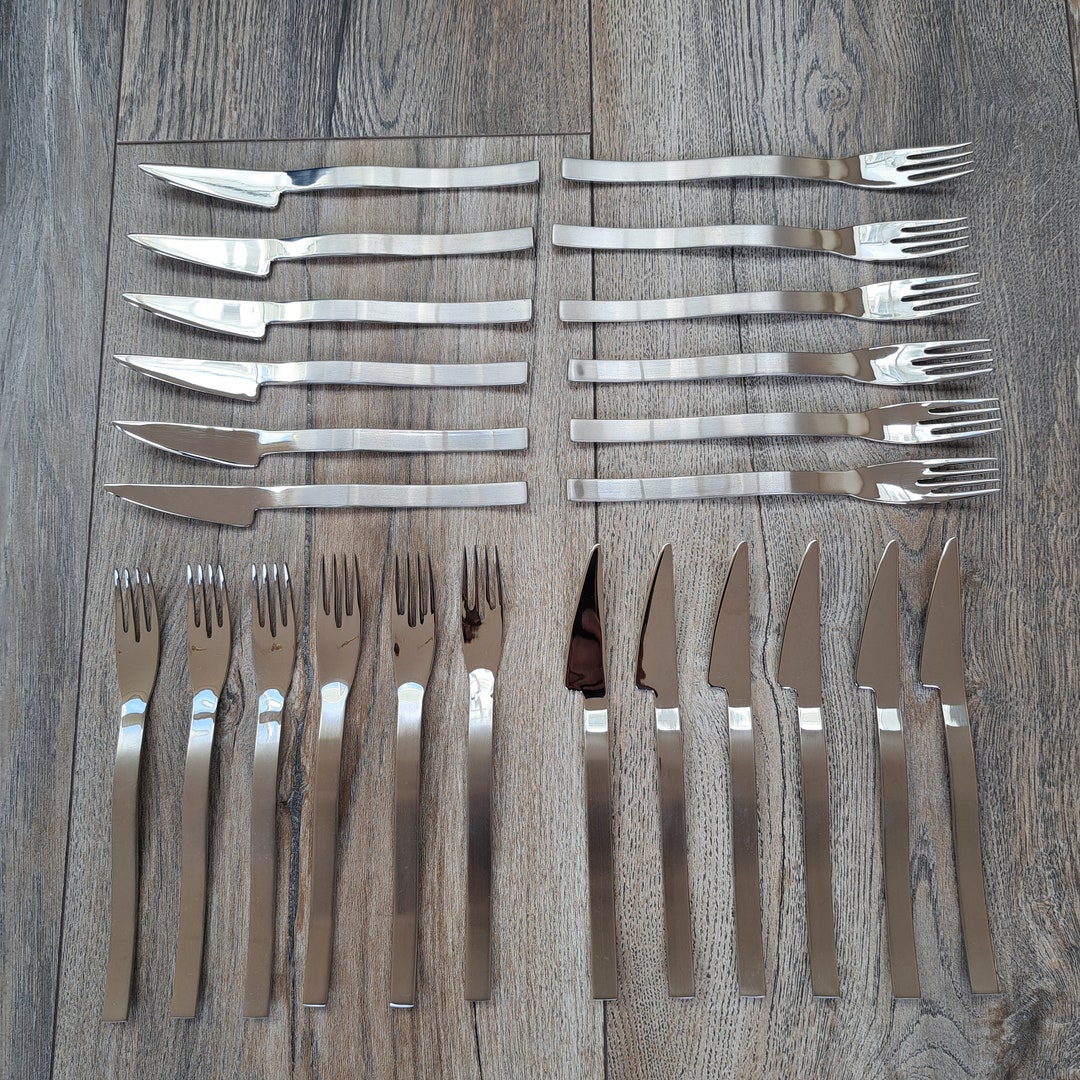 Modernist Style GENSE ACROBAT Fish Flatware, Never Used for 12 Persons ...