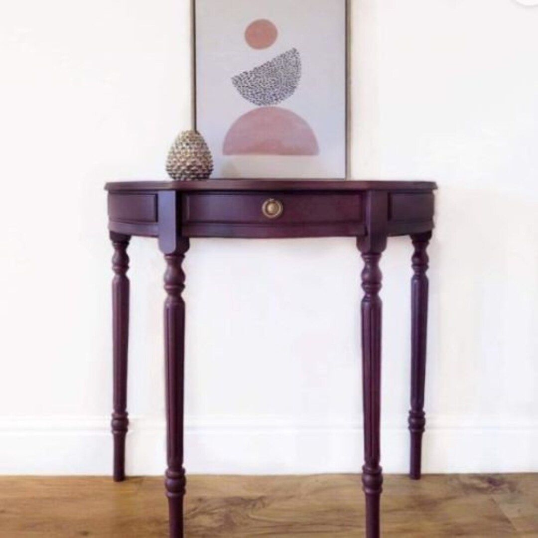 Demi Lune Table / Console Table / Hall Table in Elderberry, a ...