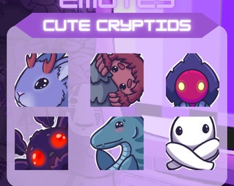 Cute Cryptid Twitch Sub Badges Nessie Mothman Jackalope - Etsy