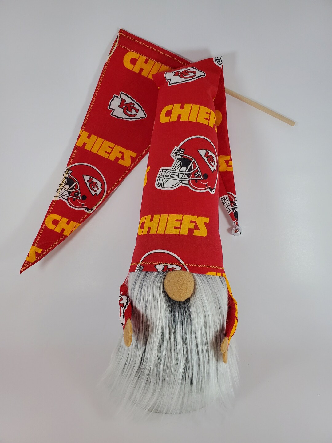 KC Chiefs Gnomes, With Matching Pennant Flag Super Bowl Champs Sports ...