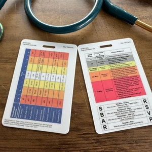 Set of 11 Healthcare, Nursing, Medical Educational Pocket Cards ...