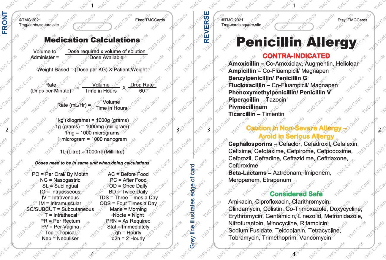 Medication and Penicillin Healthcare Nursing Medical Pocket | Etsy