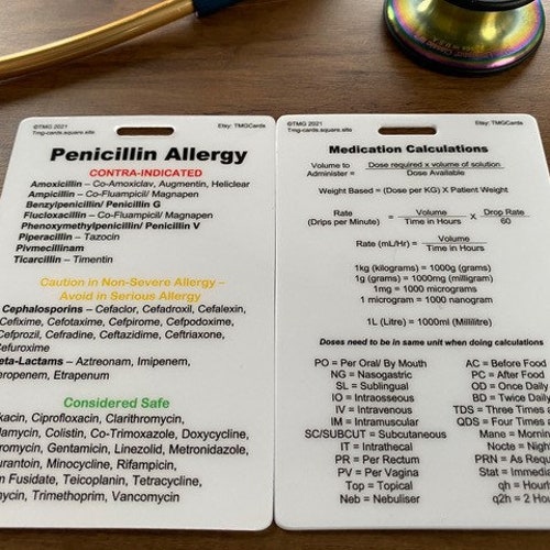 Medication and Penicillin Healthcare Nursing Medical Pocket - Etsy