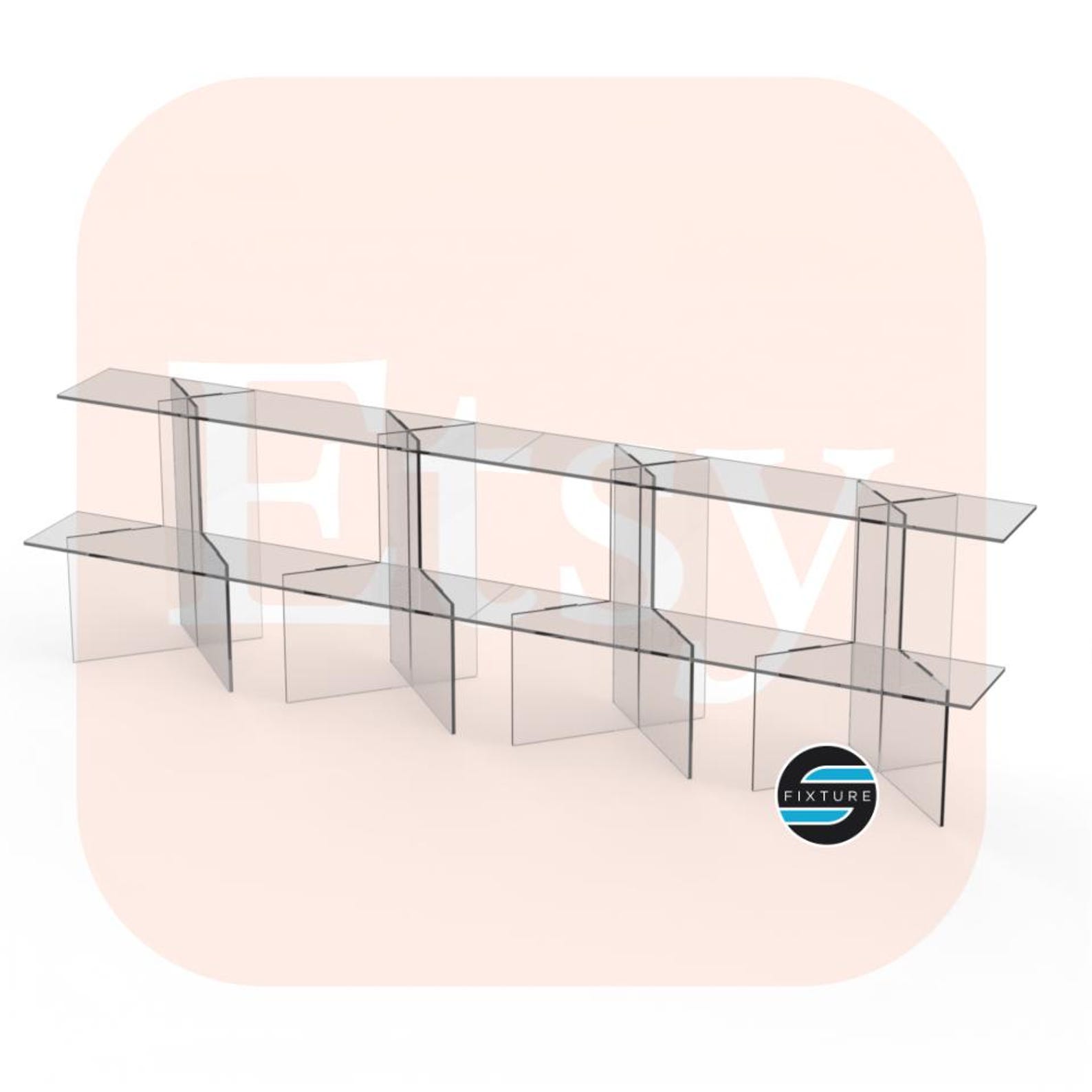 Double Steps Acrylic Shelve Stand for Ikea Billy - Etsy