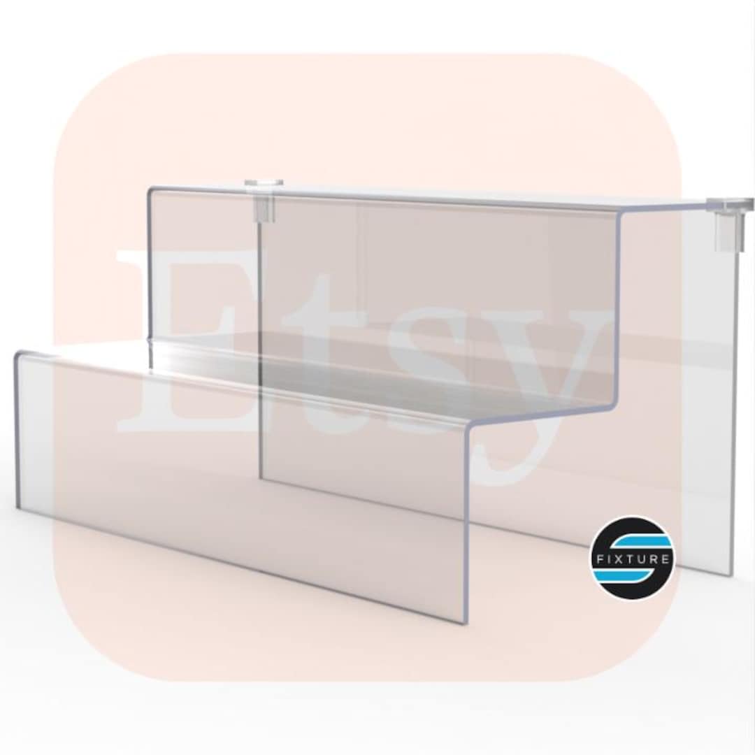 Two Steps Riser Acrylic Shelve Stand - Etsy