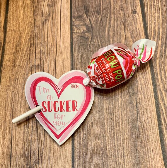Valentines Printable Im A Sucker for You Digital - Etsy