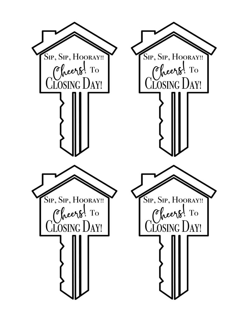 Closing Day Gift Printable Cheers to Closing Day Digital Download - Etsy