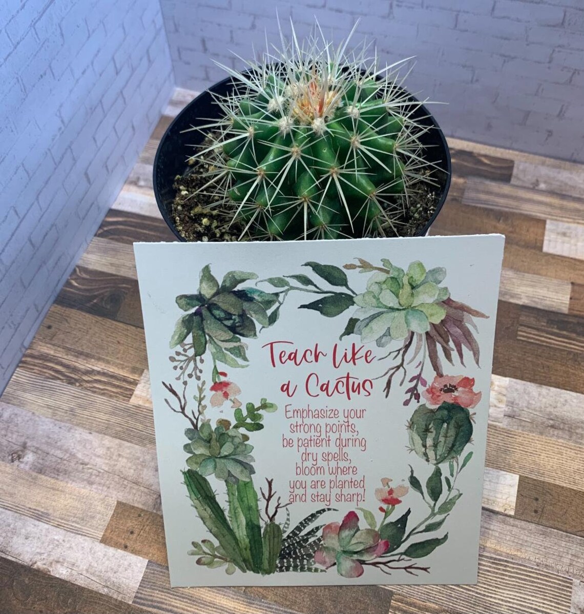 Teacher Appreciation Printable | Teach Like A Cactus | Digital Download ...