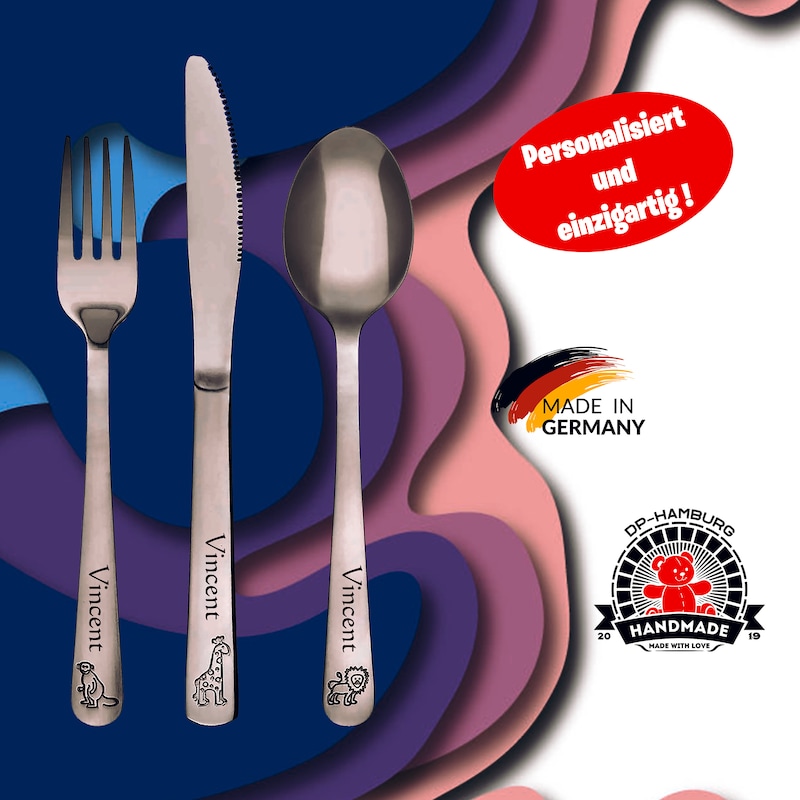 Animal Cutlery Set - Etsy