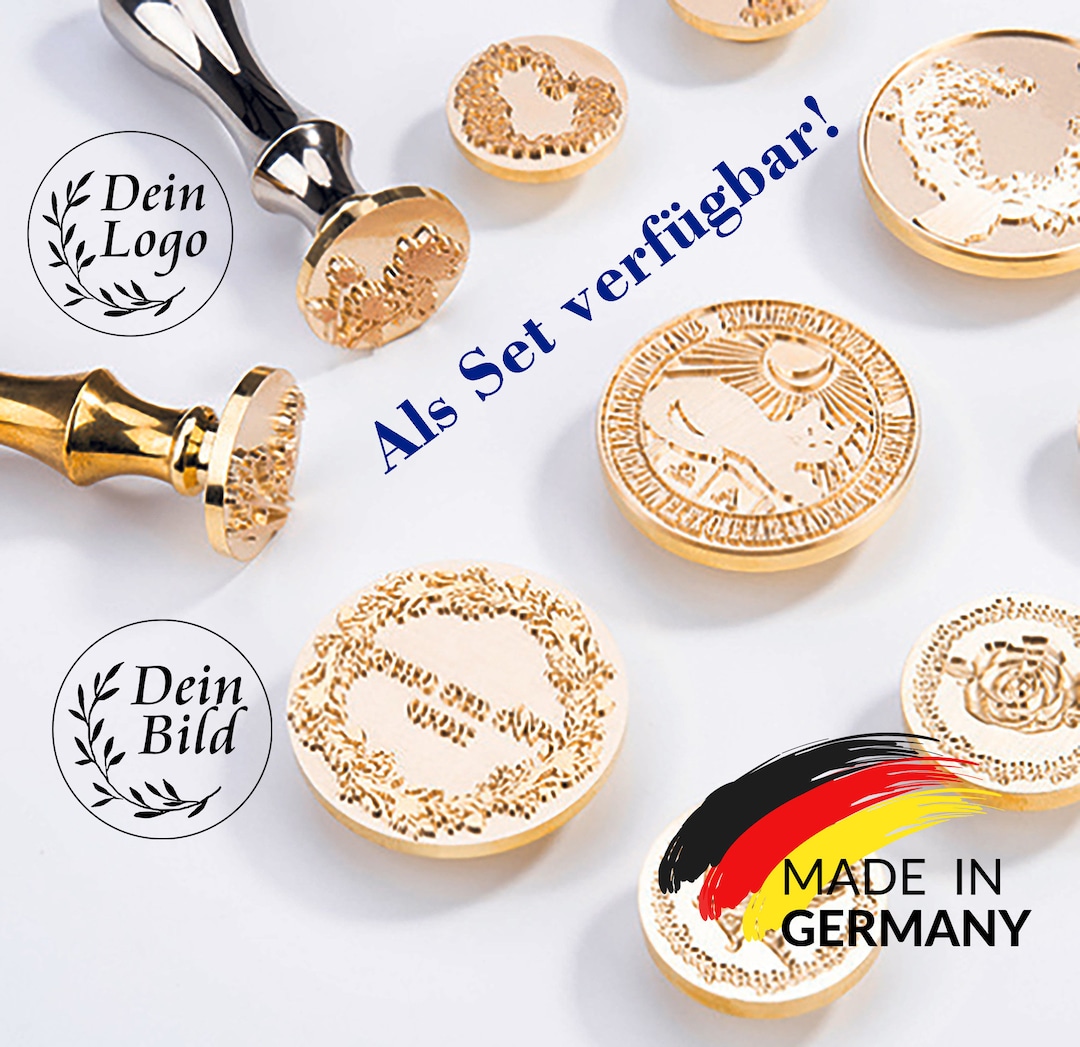 Individueller Siegel mit eigenem Logo personalisierter Siegelstempel ...