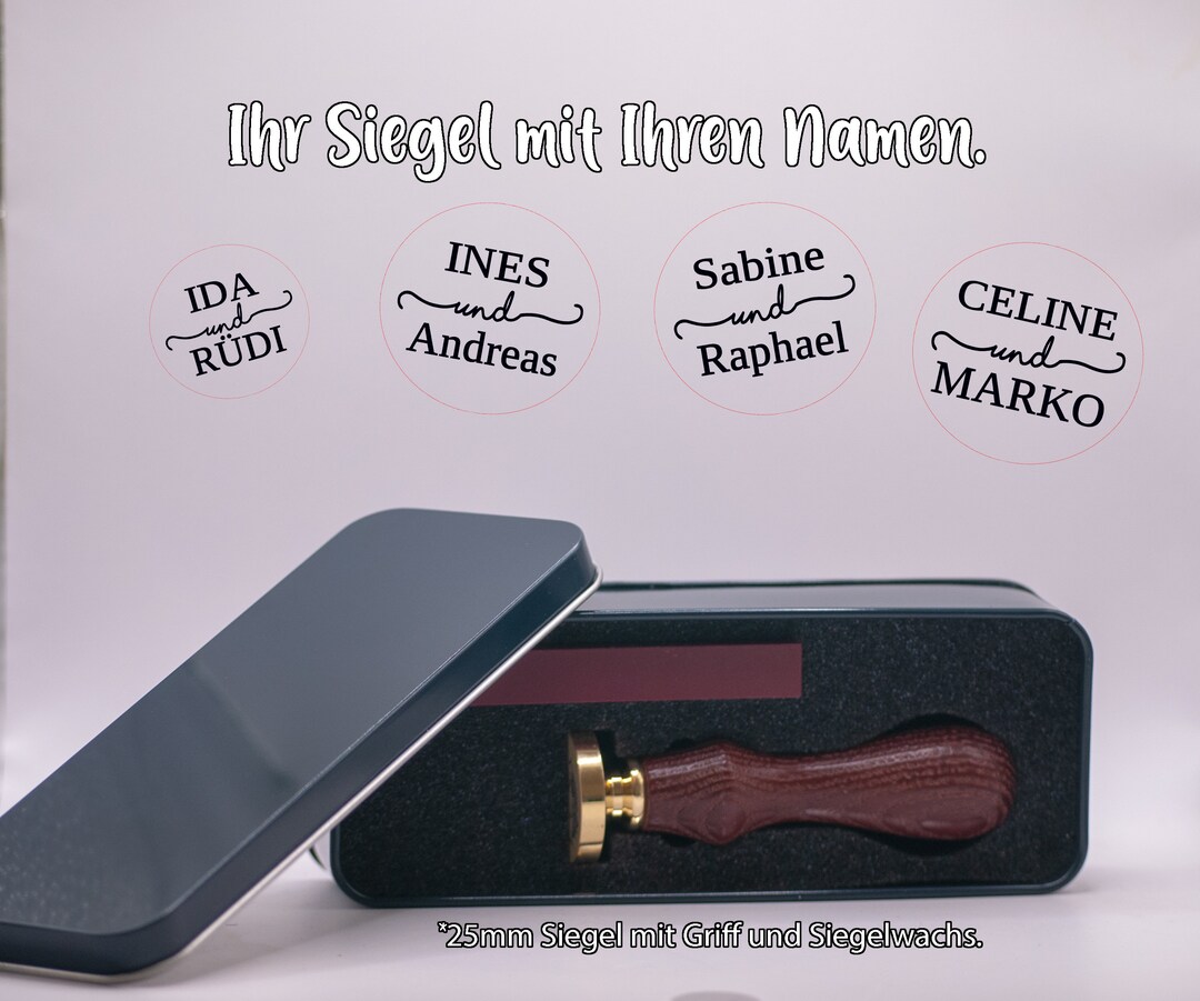 Individual Seal With Your Own Name, Personalized Seal Stamp, Wedding ...