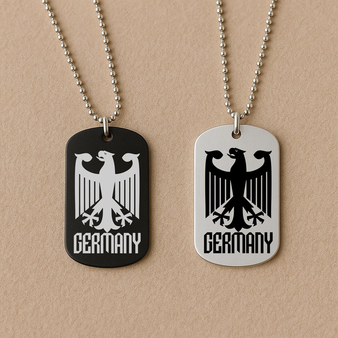Personalized Dog Tag Crest Pendant Stainless Steel – Engraved Photo ...