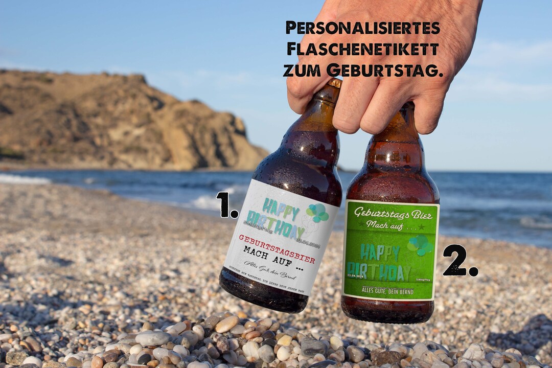 Personalized Beer Bottle Label 0.33 Liter Bottle - Birthday Gift for ...