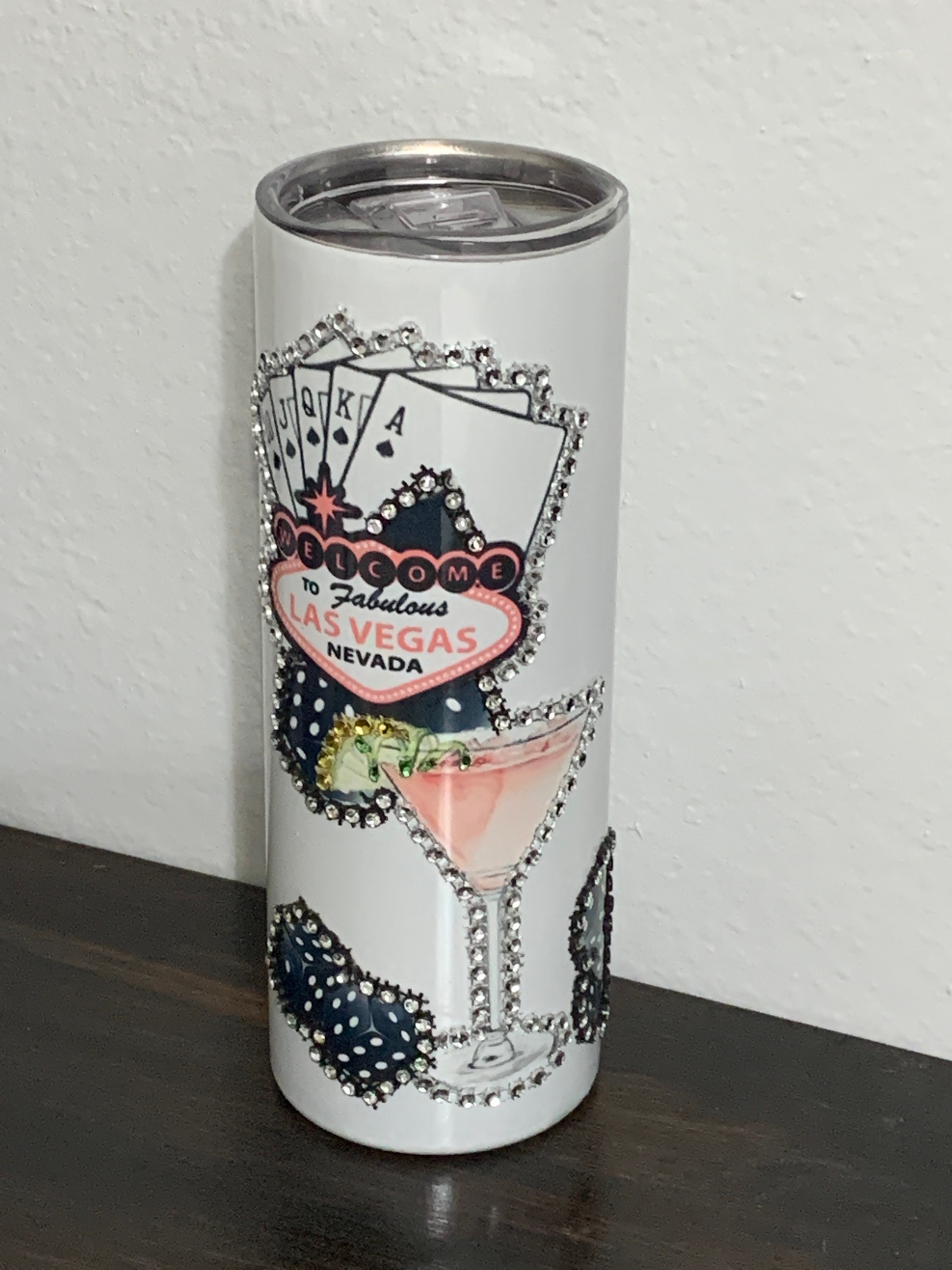 Blinged Tumbler for Her Vegas Tumbler Birthday Cup Sun City - Etsy