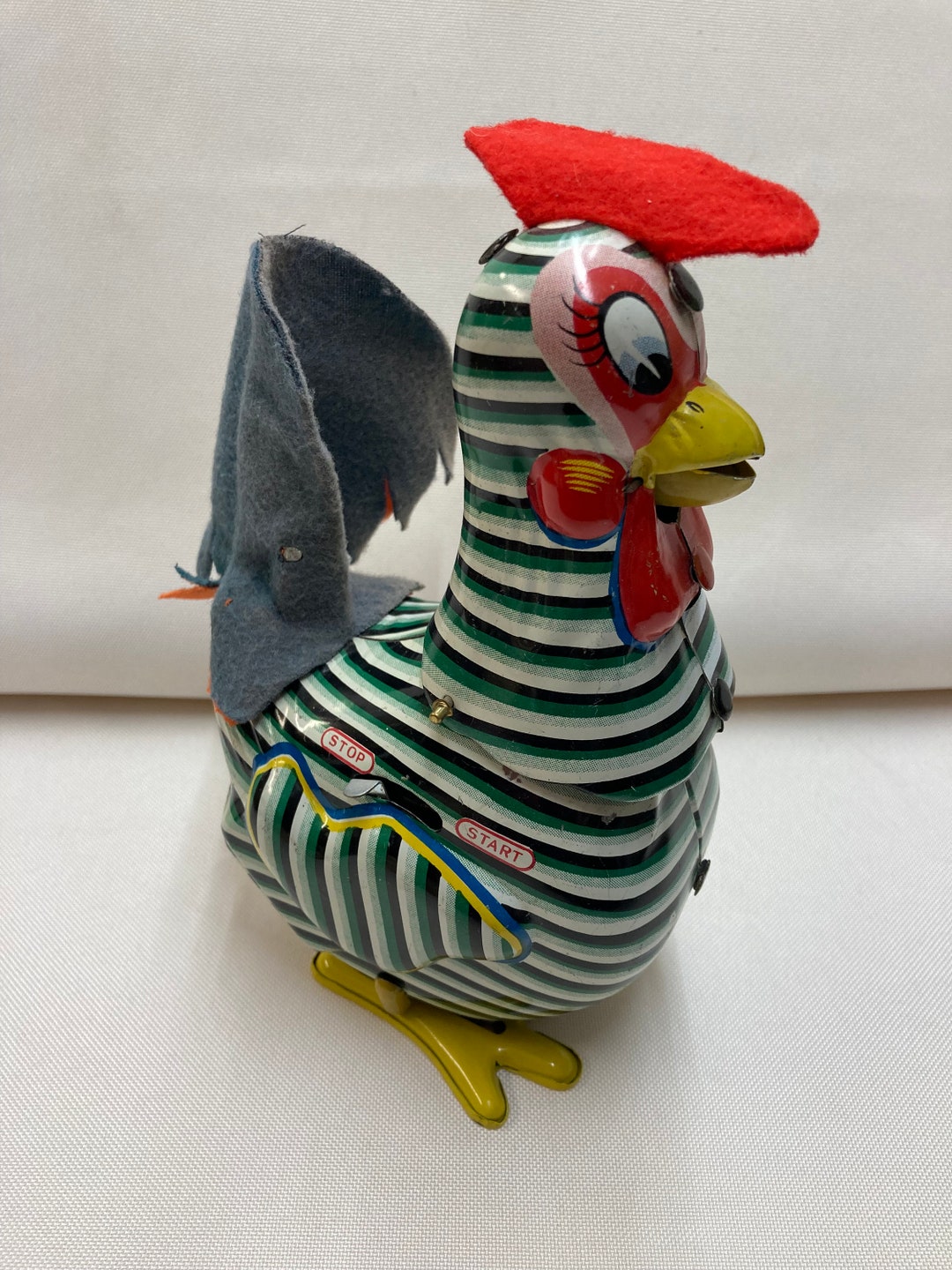 Vintage Mikuni Tin Litho Rooster W/ Felt Comb Made in Japan - Etsy