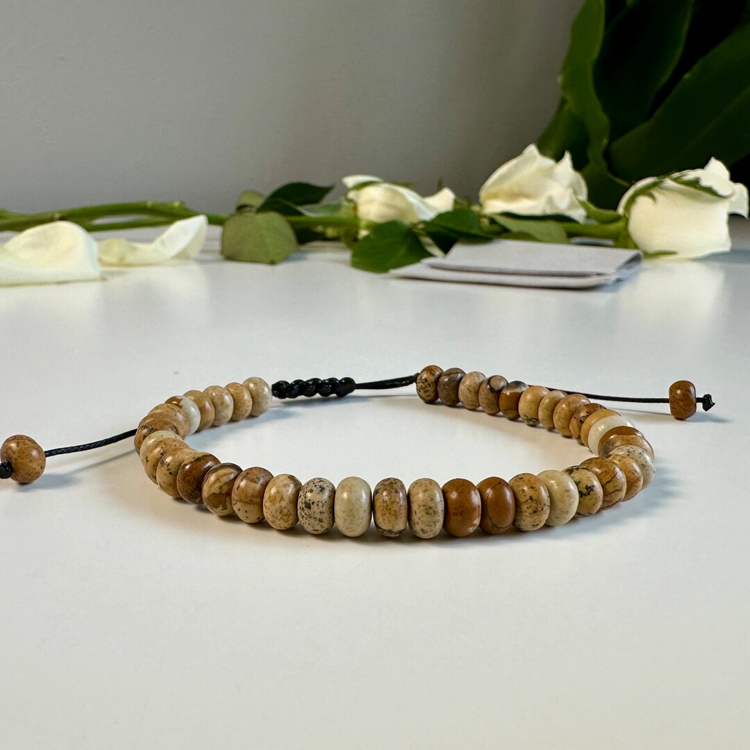 Bead Abacus Stone Bracelet Adjustable 17-24 Cm strong Protection Energy ...