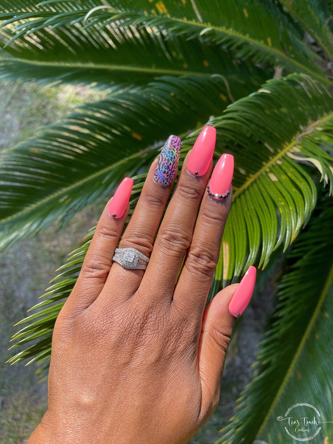 Colorful Leopard Nails - Etsy