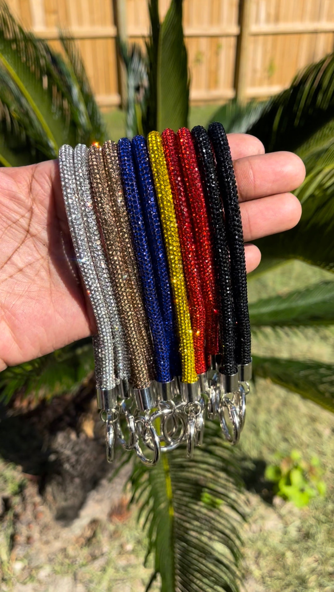 Bling Rhinestone Wristlet | Bling Keychain | Sparkle Keychain - Etsy