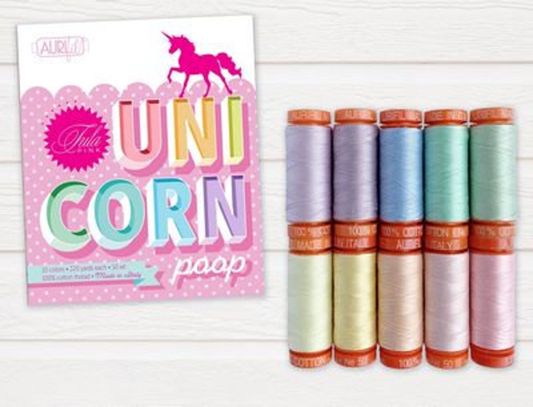 Tula Pink Tula Pink Unicorn Poop 10 Count Thread Set-aurifil-made in ...
