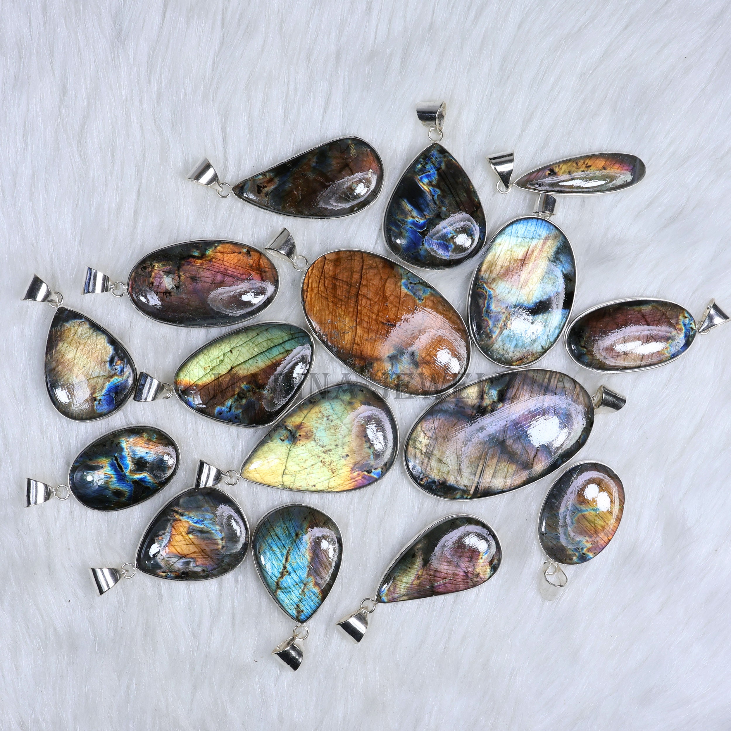 Spectrolite Multi Labradorite Pendant, Sterling Silver Pendant Jewelry ...