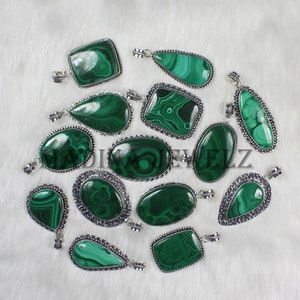 AAA Natural Malachite Pendant, Wholesale Malachite Gemstone Necklace ...