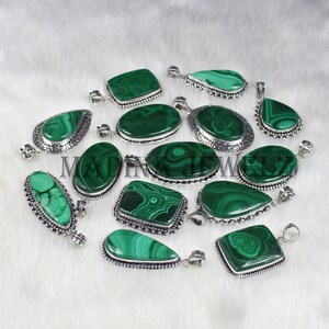 AAA Natural Malachite Pendant, Wholesale Malachite Gemstone Necklace ...
