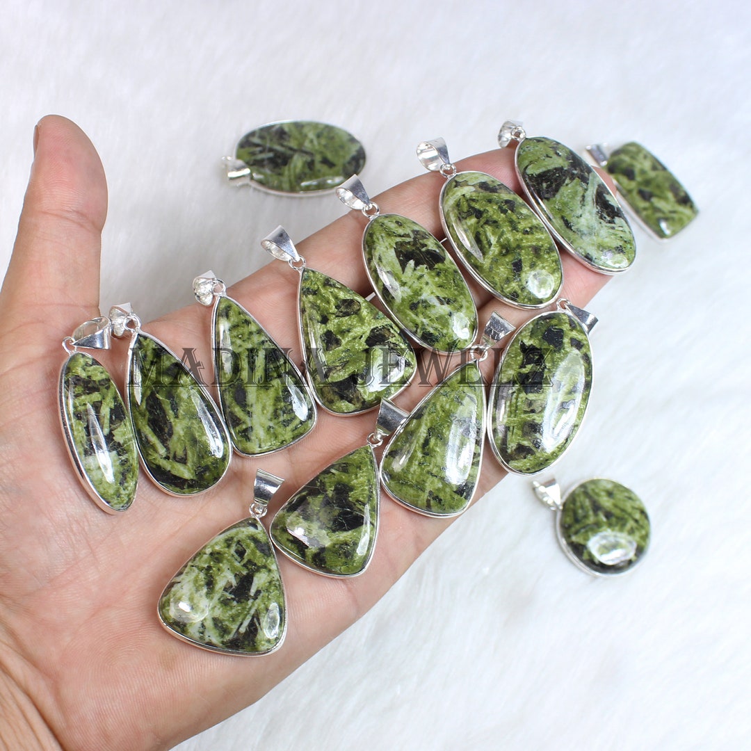 Chinese Writing Jasper Pendant Silver Plated Pendant Bulk - Etsy