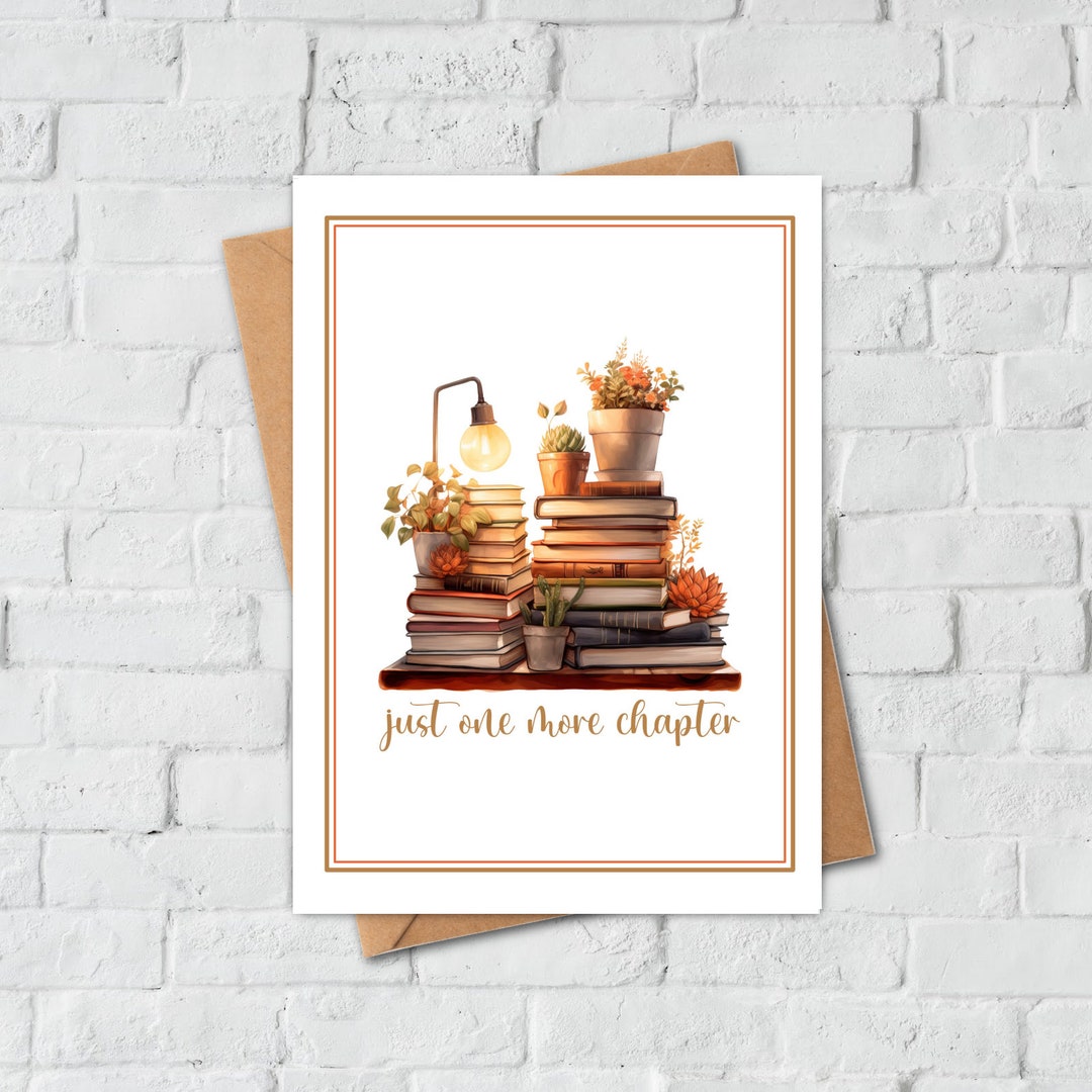 Printable Book Lover Card Digital Book Love Greeting Card - Etsy