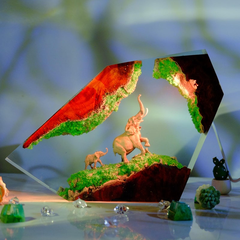 Handmade Resin Elephant - Etsy