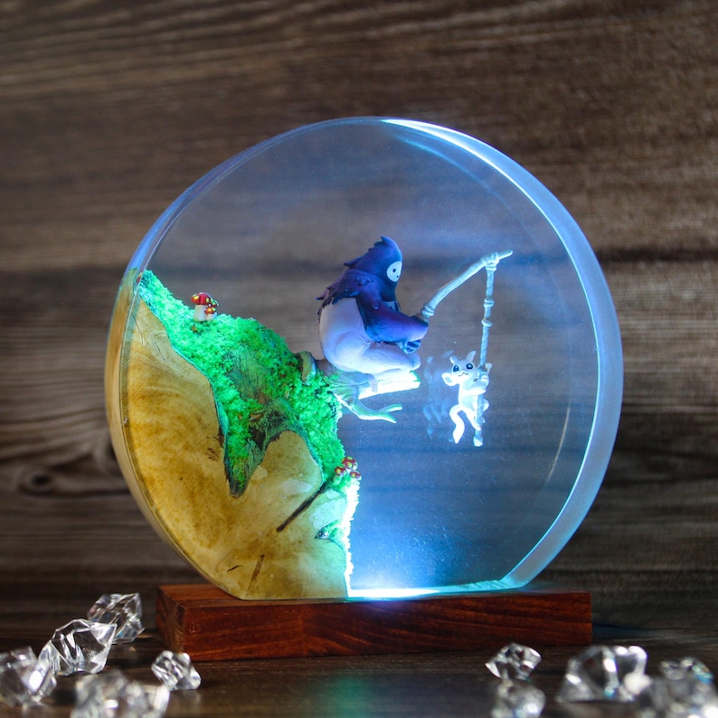 Handmade Shriek Resin Lamp: Ori and the Blind Forest Game Night Light ...