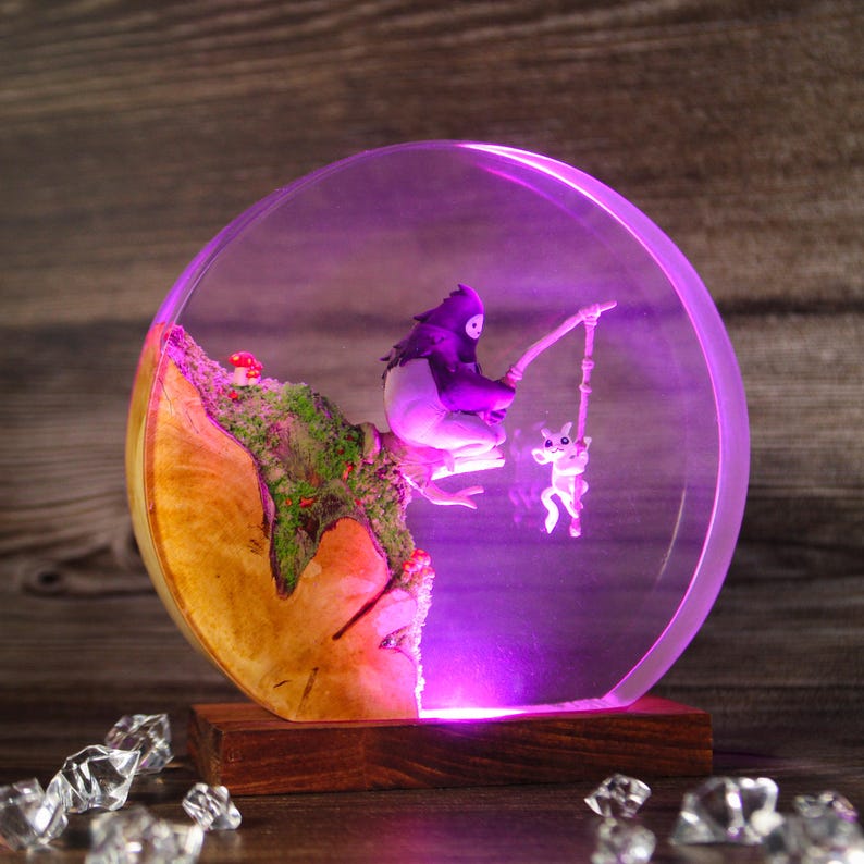 Handmade Shriek Resin Lamp: Ori and the Blind Forest Game Night Light ...