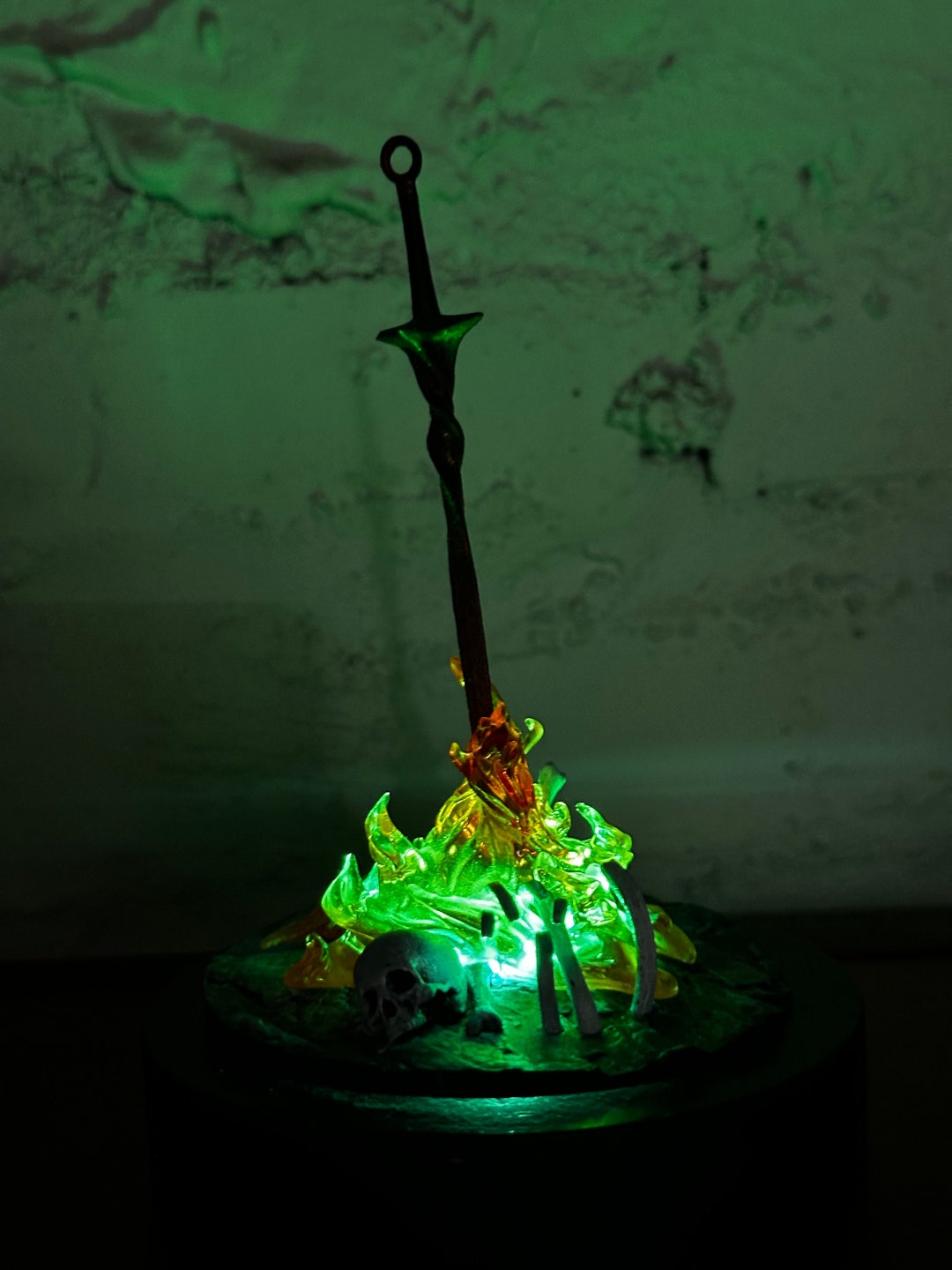 Dark Souls Bonfire Resin Figure: Handmade Room Decor Night Light - Etsy ...