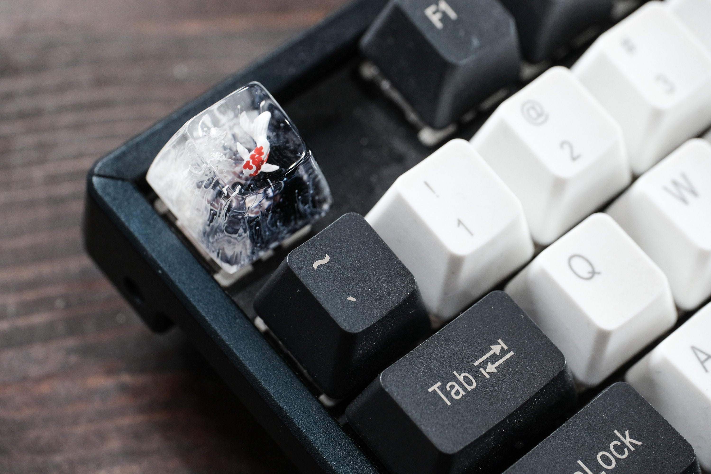 Koi Keycap Ying Yang Koi Pond Keycap Handmade Resin Keycap - Etsy
