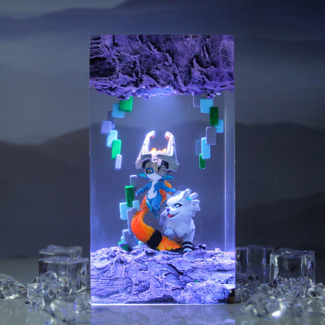 Midna Resin Lamp: Handmade Zelda Light, Epoxy Room Decor - Etsy