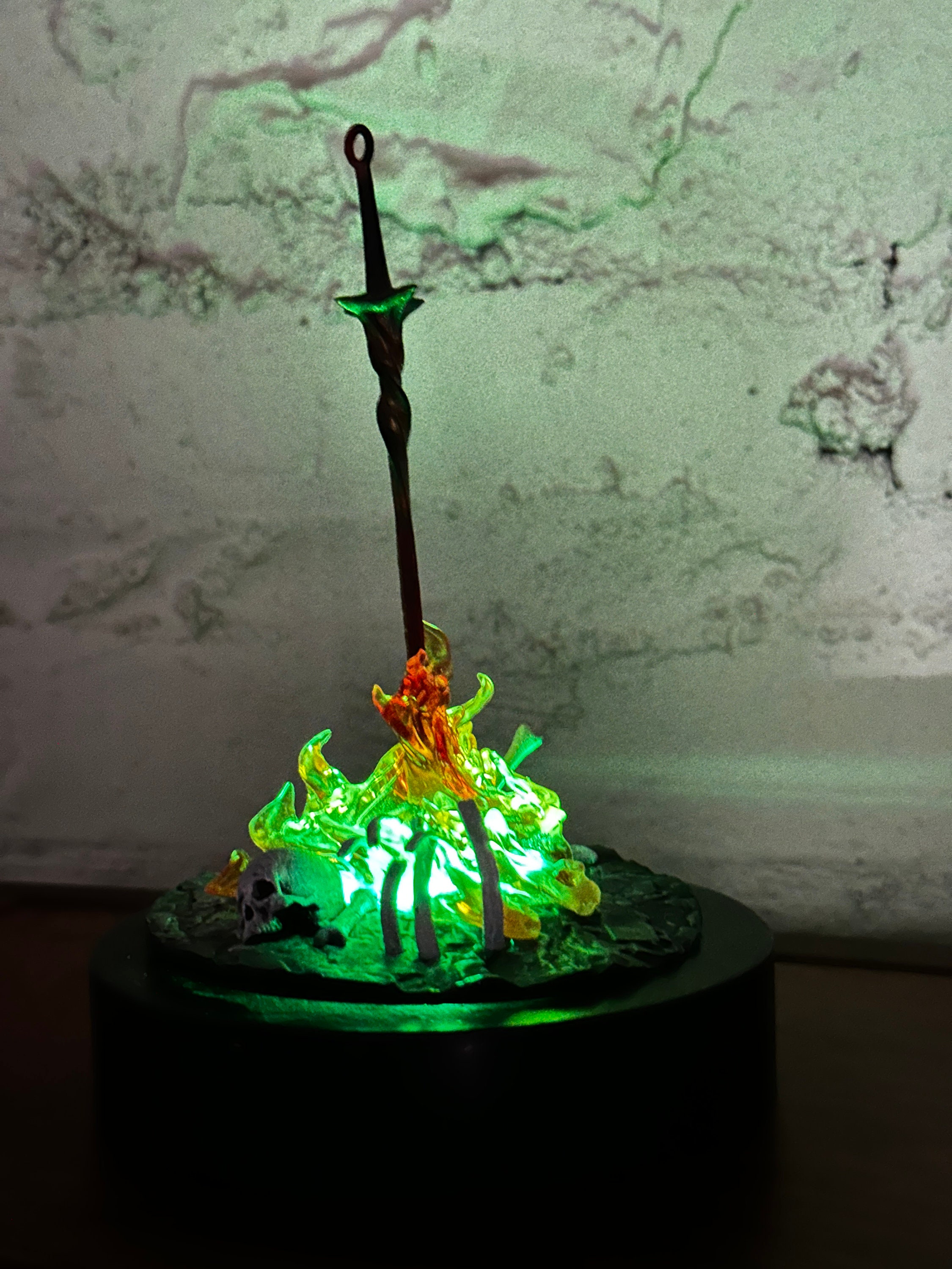 Dark Souls Bonfire Resin Figure: Handmade Room Decor Night Light - Etsy ...