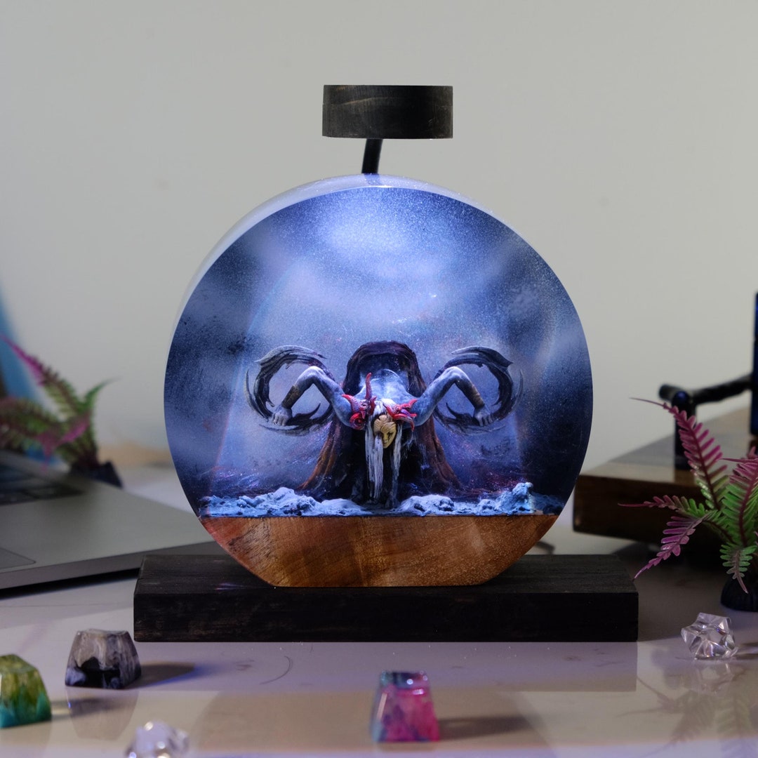 Monster Resin Lamp, Handmade Game Night Light Gift, Unique Gift for ...