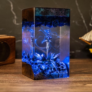 Frost Mourne Swords Resin Lamp, Handmade Gaming Lamp, Unique Warcraft ...