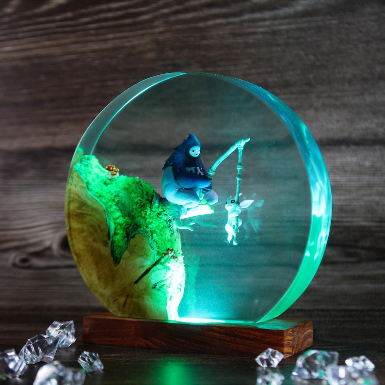 Handmade Shriek Resin Lamp: Ori and the Blind Forest Game Night Light ...