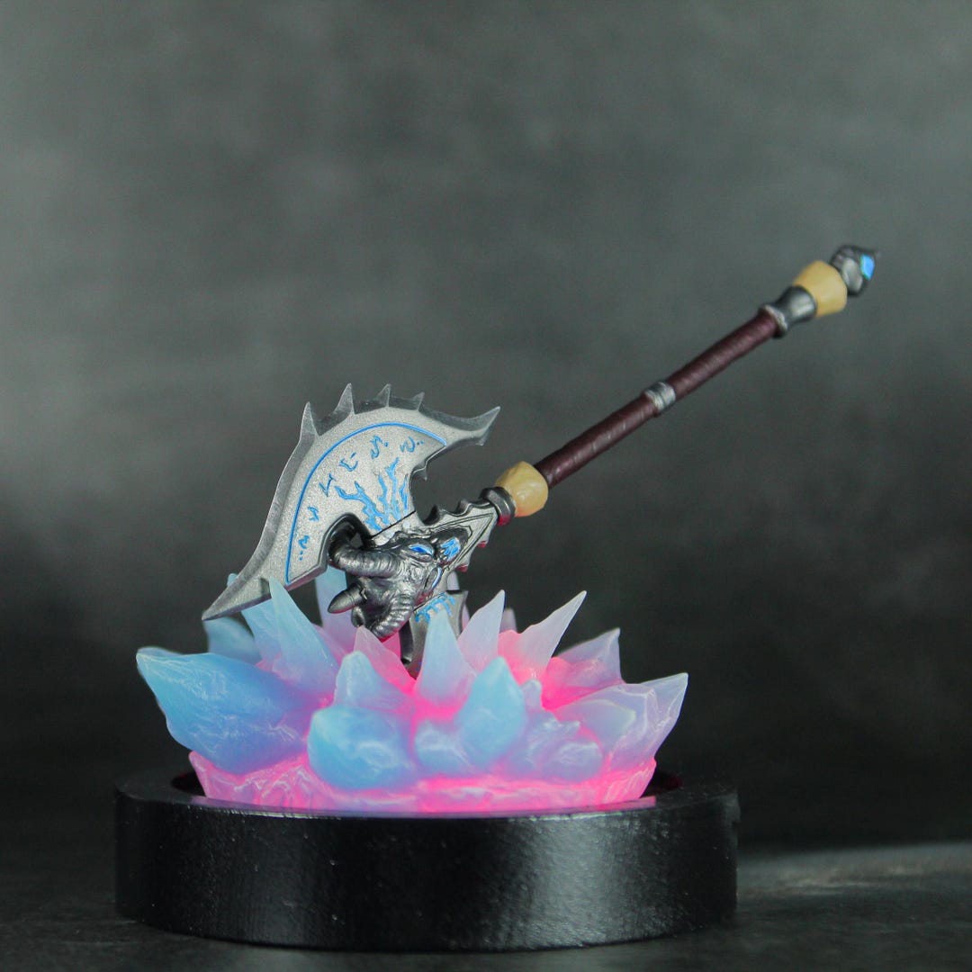 Frost Hammer Resin Lamp: Warcraft Gaming Decor - Etsy