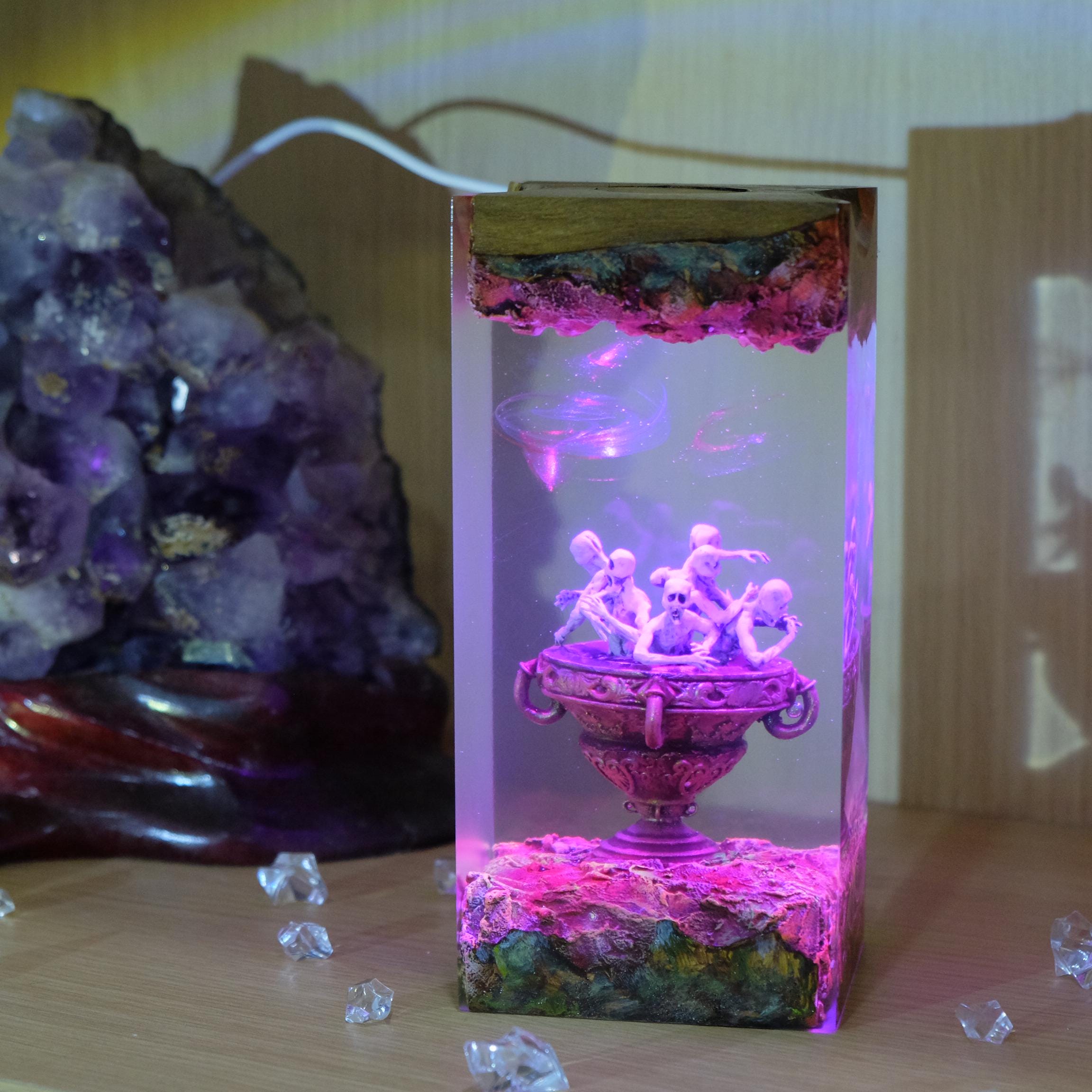 Bloodborne Messenger Resin Lamp: Handmade Epoxy Light, Unique Room ...