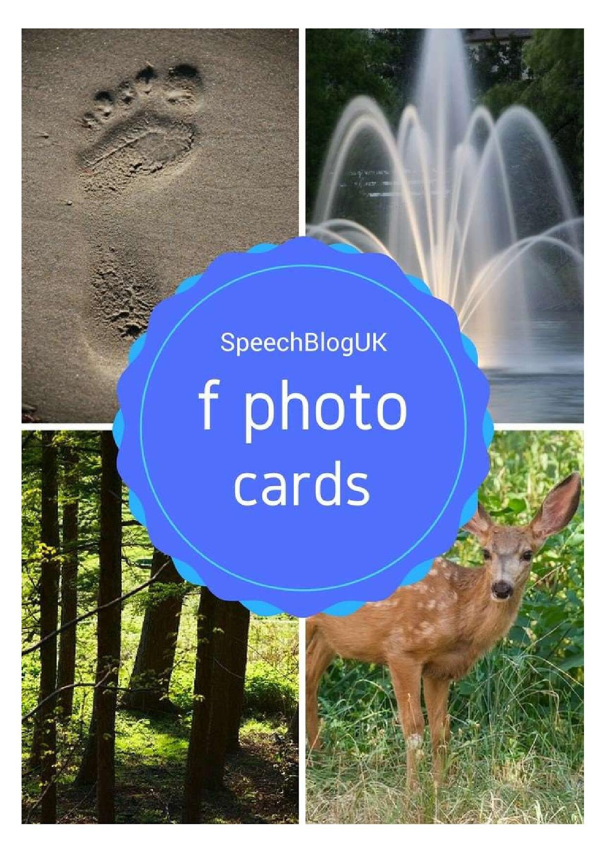 Speech Therapy F Cards - Etsy