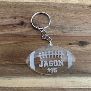 Football Team Gift, Football Personalized Keychain, Football Team Bag ...