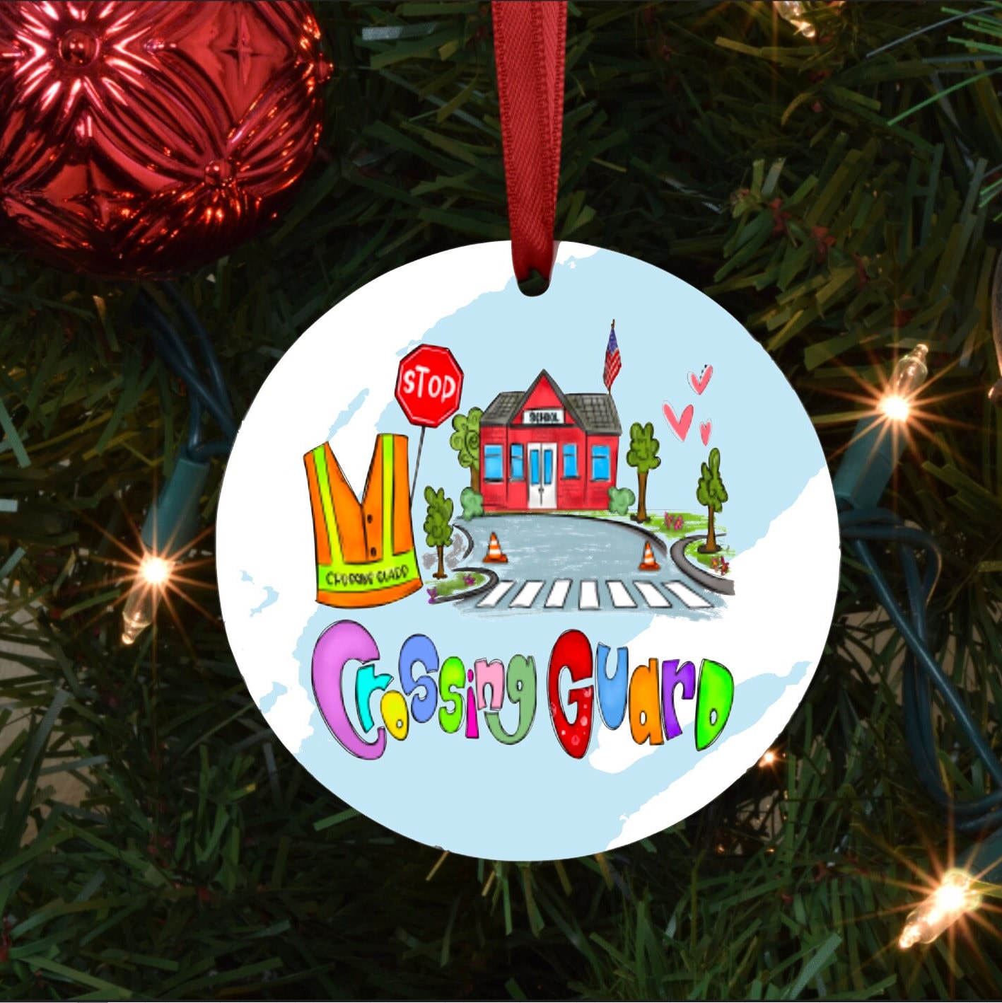 School Crossing Guard Gifts, Christmas Ornament, Best Crossing Guard ...