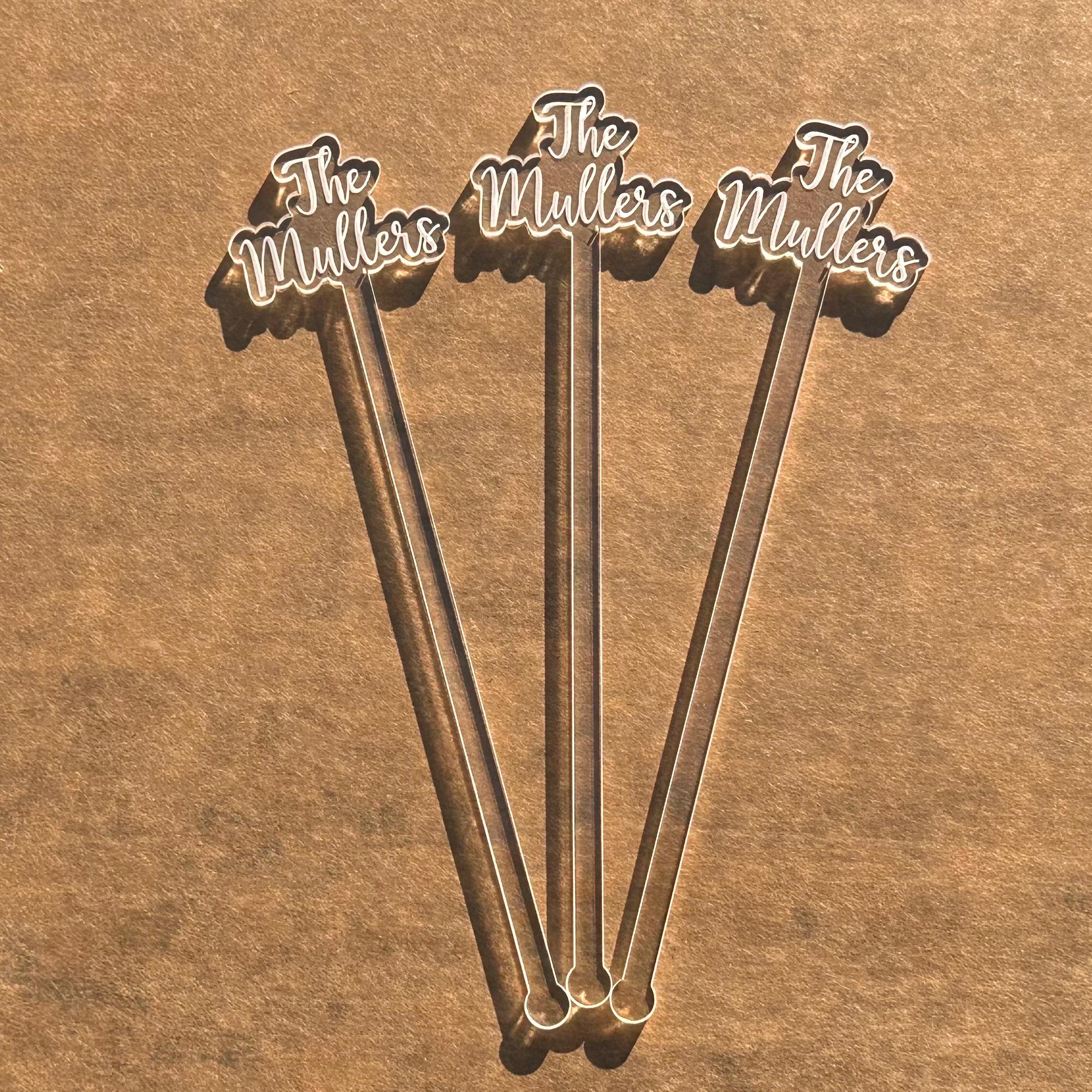 Personalized Wedding Drink Stirrers: Custom Acrylic Cocktail Stir ...