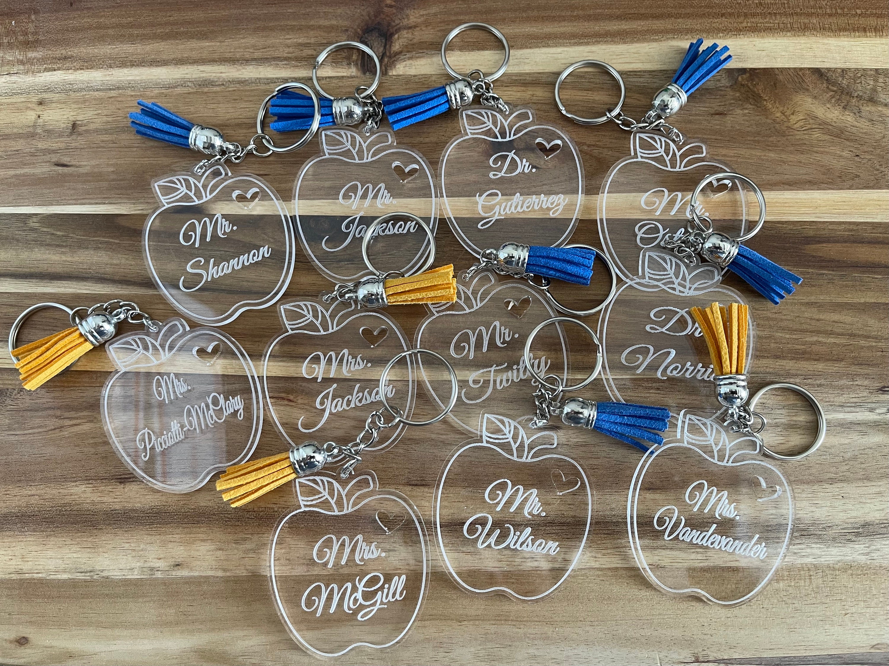 Teacher Keychain Apple Keychain Teacher Appreciation Gift - Etsy