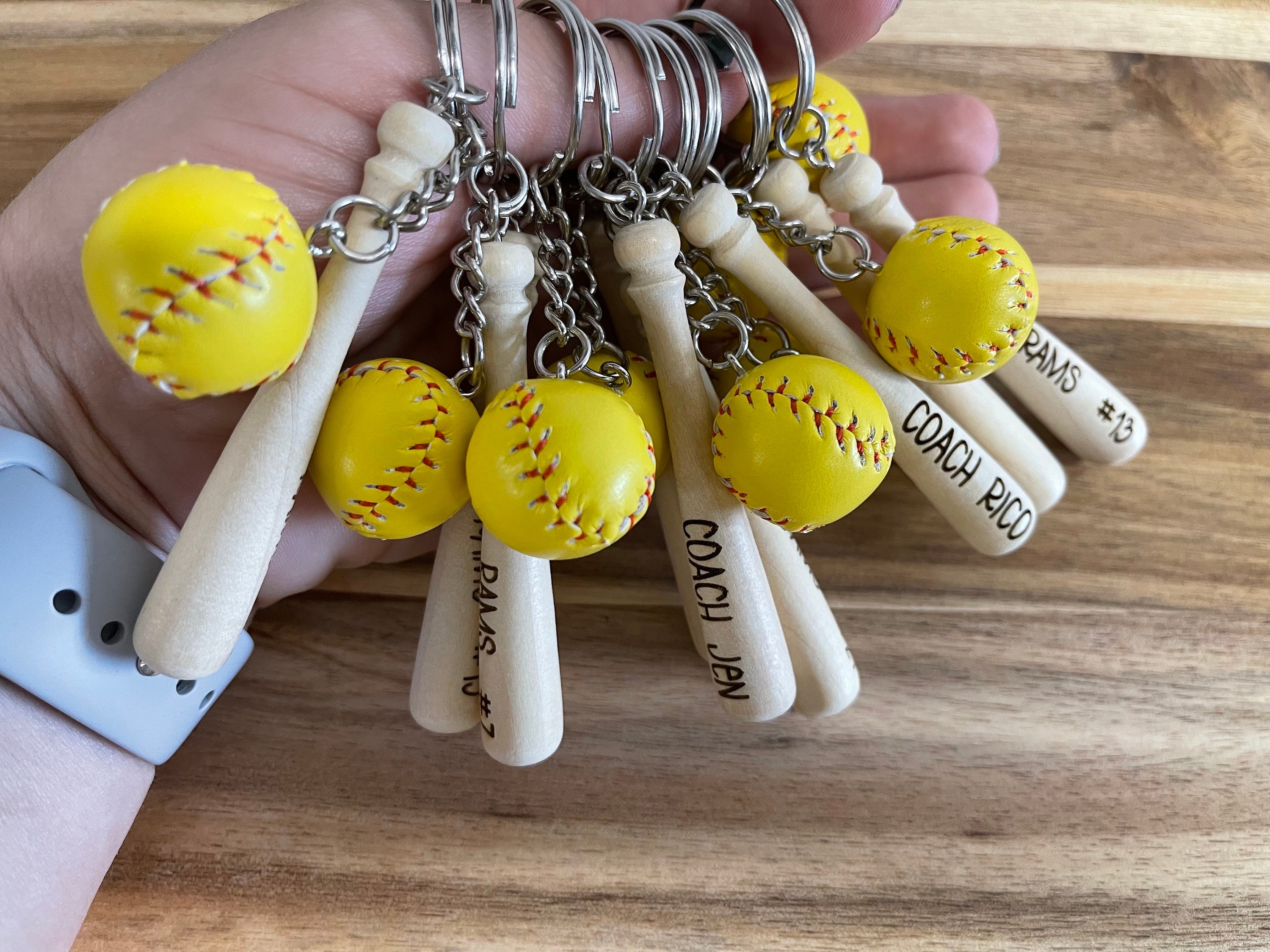 Softball Team Gifts,softball Key Chain, Bag Tag, Baseball Keychain ...