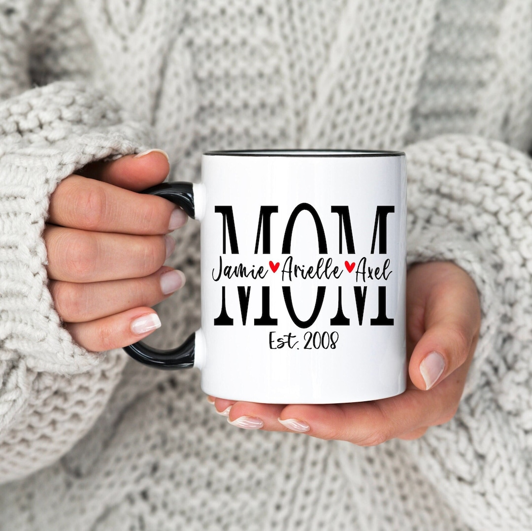 Personalized Mom Coffee Mug With Kids Names for Mom for Mother's Day ...